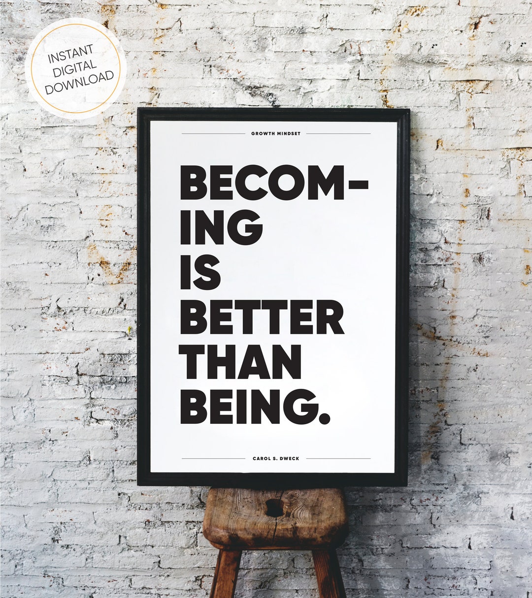 Becoming is Better Than Being | Instant Digital Download | Growth ...