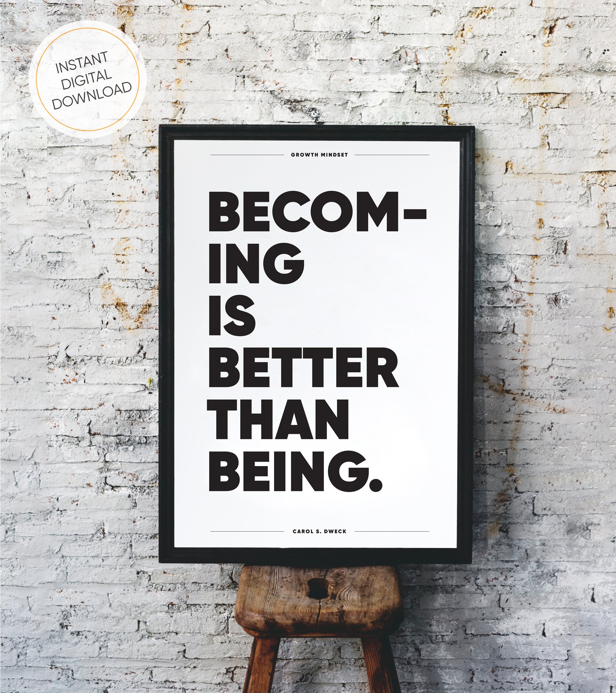 Becoming is Better Than Being | Instant Digital Download | Growth ...