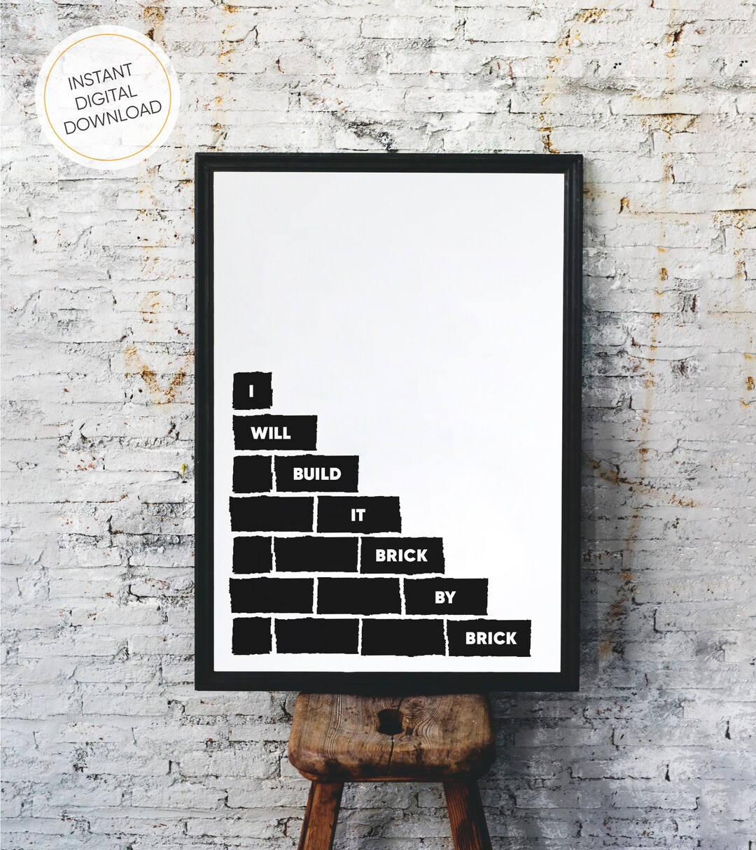 I Will Build It Brick by Brick | Instant Digital Download | Growth ...