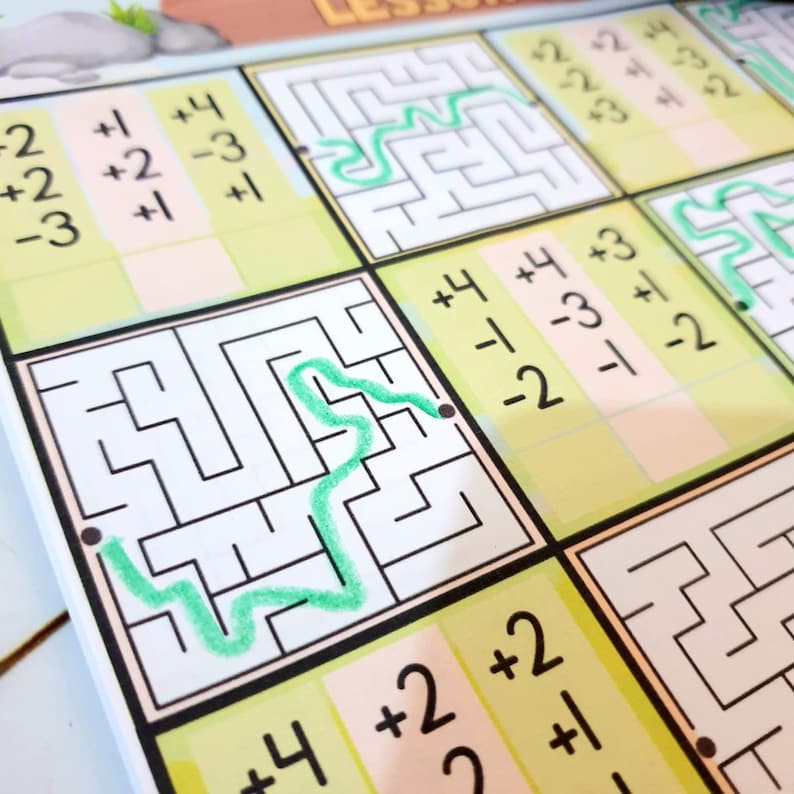 Abacus and Maze Worksheets Numbers 0-10, Soroban for Beginners Juniors ...