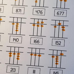 Abacus Soroban Flashcards + Templates A4 Learn Mental Maths Clear Font ...