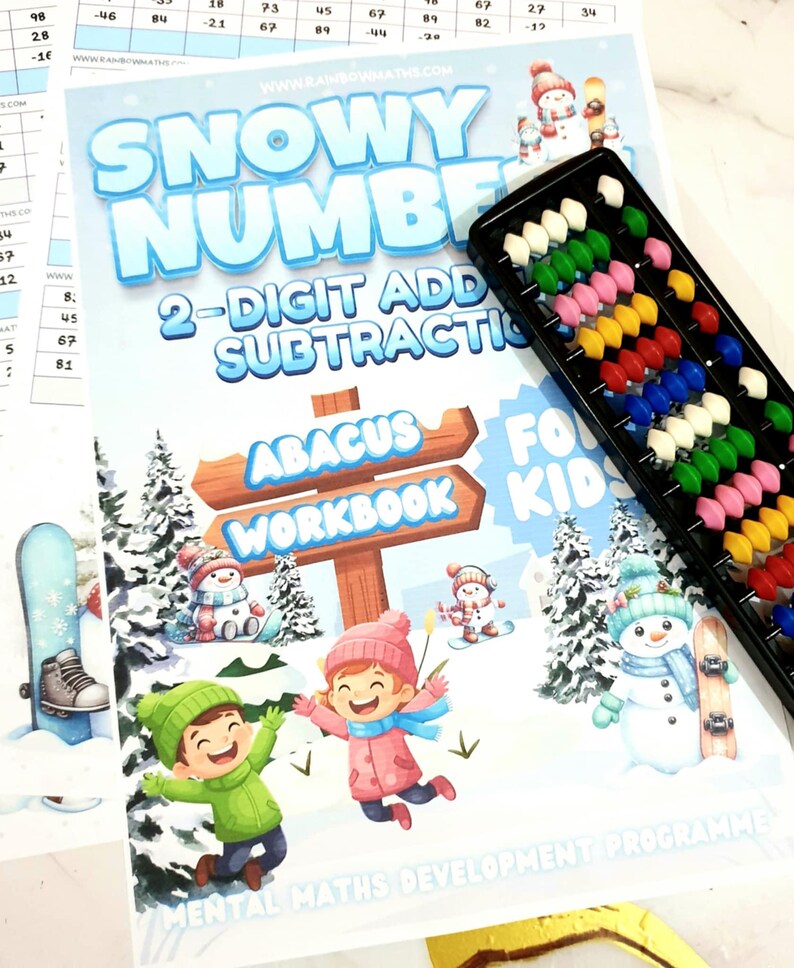 Abacus 2-digit Addition and Subtraction Practice, Soroban Mental Maths ...