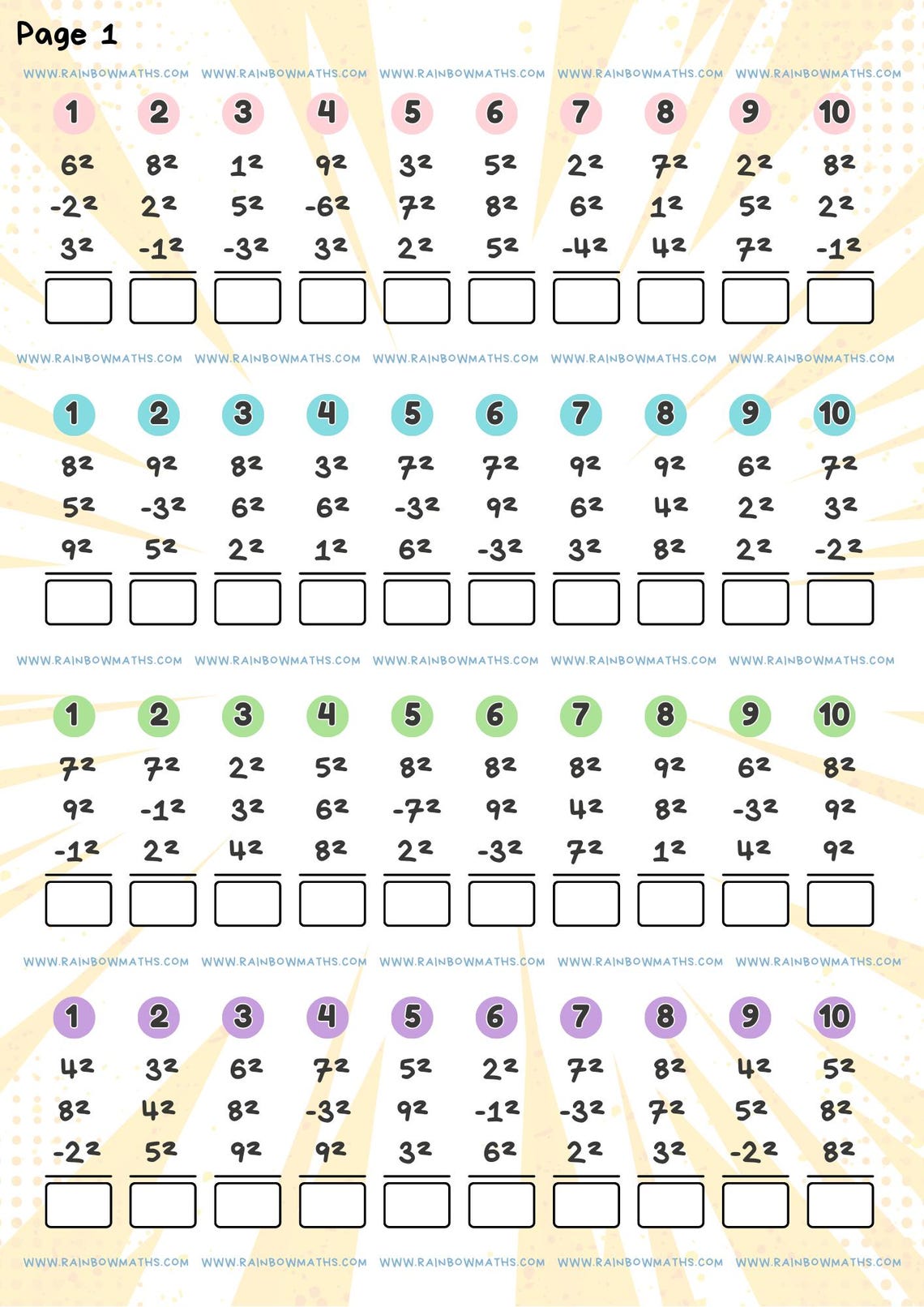 Square Numbers Add and Subtract | Maths Drill | Mock Tests | Tricks ...