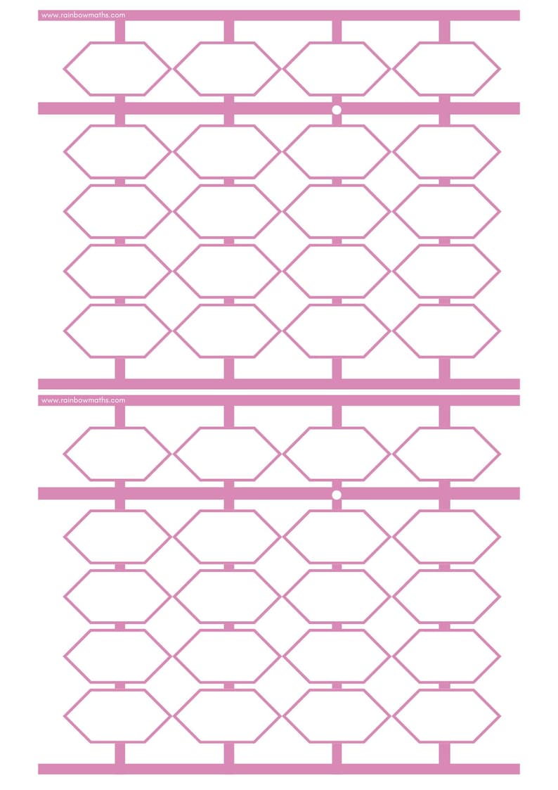 Soroban Abacus Template for Colouring – 10 A4 Pages | Kids Arithmetic ...