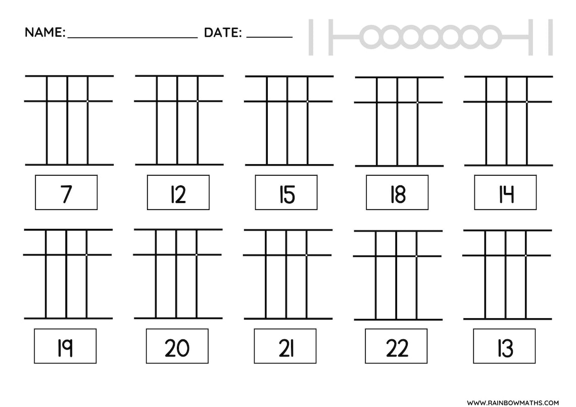 Abacus Soroban Flashcards + Templates A4 Learn Mental Maths Clear Font ...