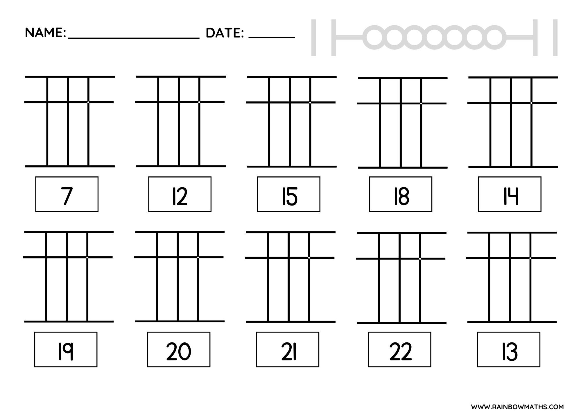 Abacus Soroban Flashcards + Templates A4 Learn Mental Maths Clear Font ...