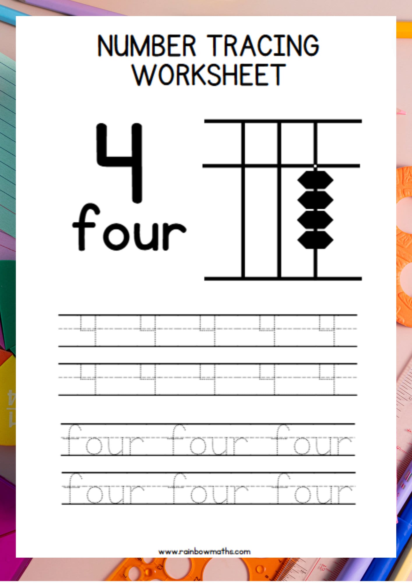 Abacus Toddlers Count 1-10 With Abacus Trace - Etsy