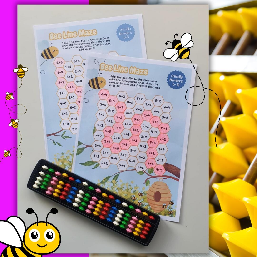 Small and Big Friends / Number Friends / Bee Theme / Abacus Soroban ...