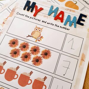 Autumn Counting Worksheets for Kids | 15 Pages A4 | Fun Fall-themed ...