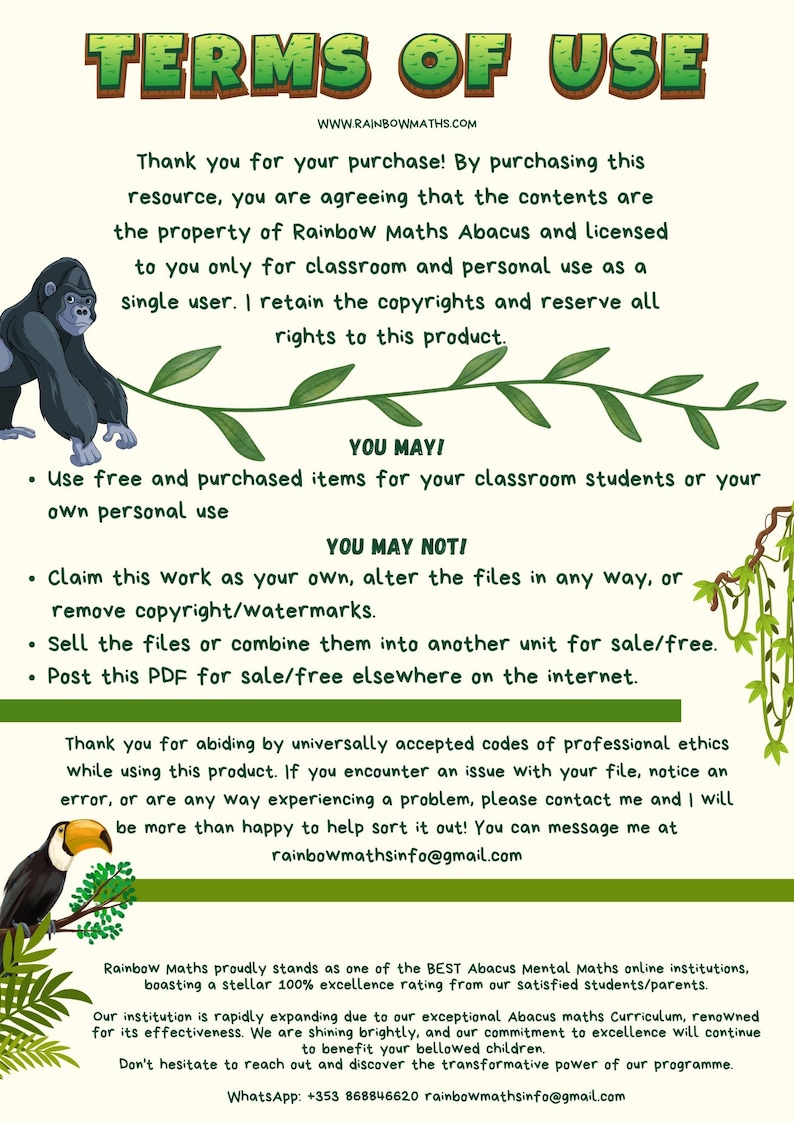 Small Friends Abacus Workbook: Soroban Level 1 / Fun Activities ...