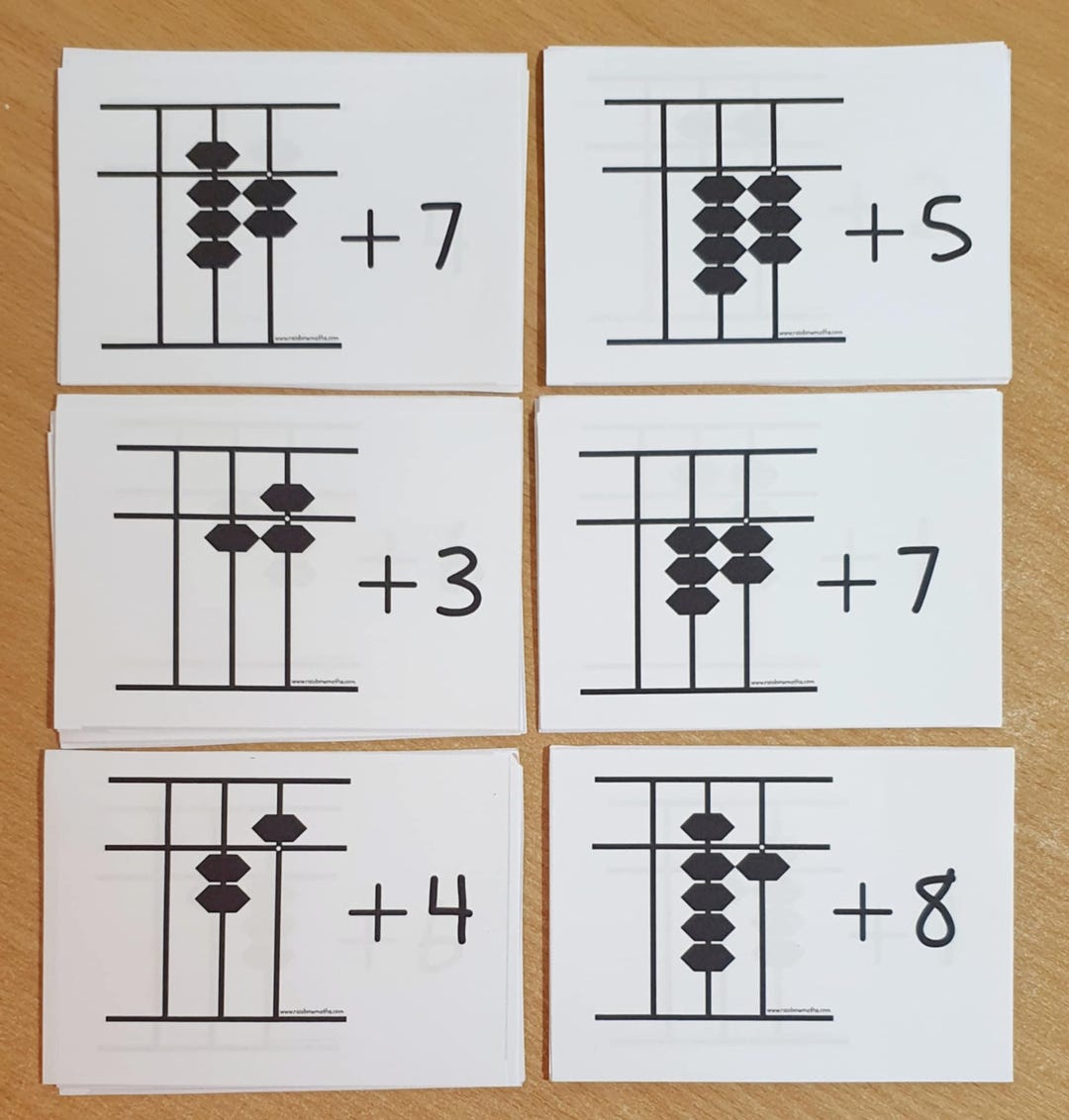 Flash Cards Addition 64 Big Font Learn Abacus Soroban Aritmetics No Abacus Formulas for ...