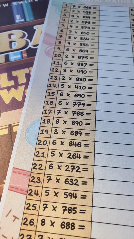 Hoja De Trabajo De Prueba De Multiplicación Ficha Problemas De