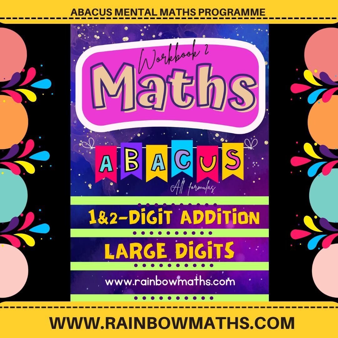 Abacus Maths 35 Pages Soroban 1&2 Digit Addition All Formulas Large ...