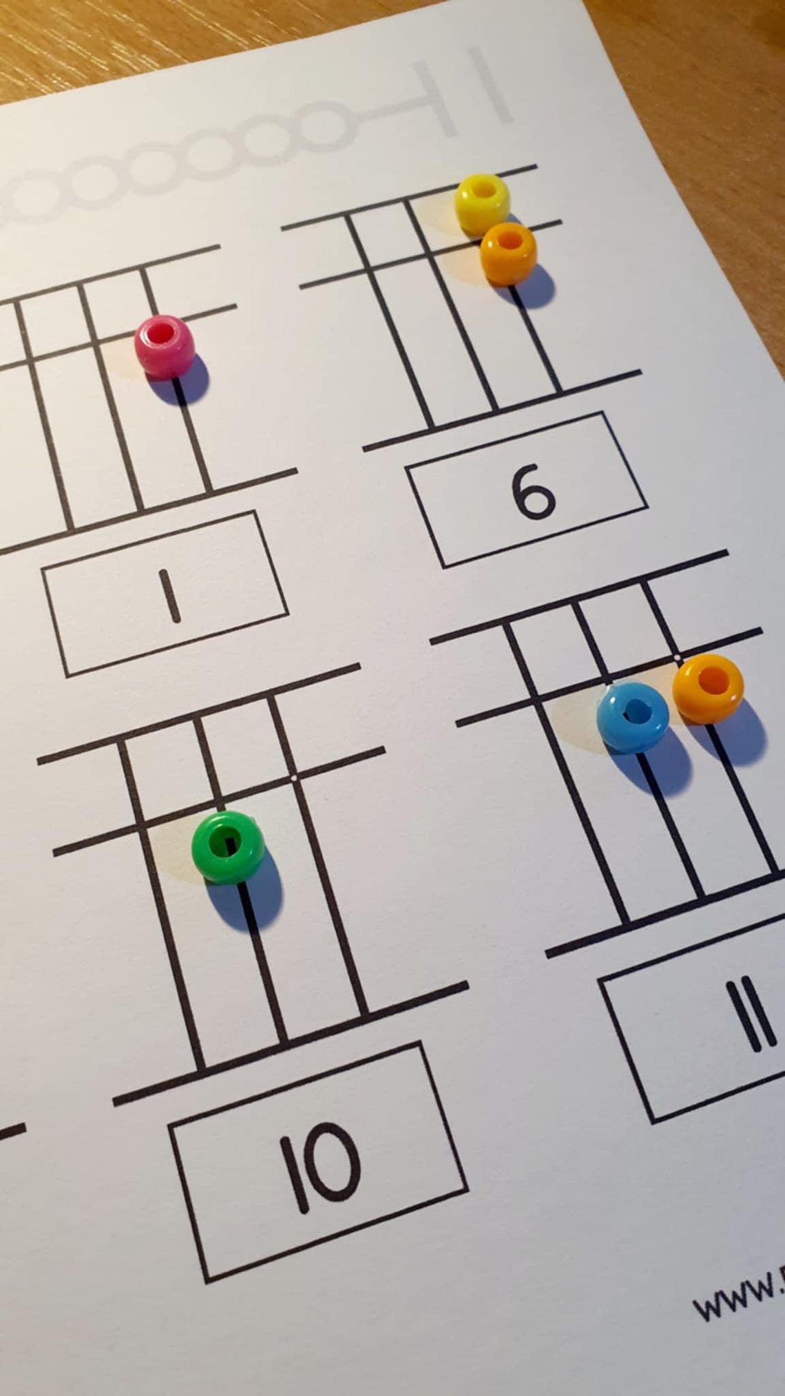 Abacus Soroban Flashcards + Templates A4 Learn Mental Maths Clear Font ...