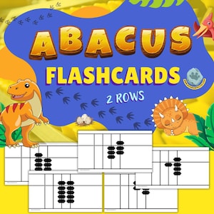 50 Soroban Abacus Flash Cards Big Font Landscape - Covers Units and ...