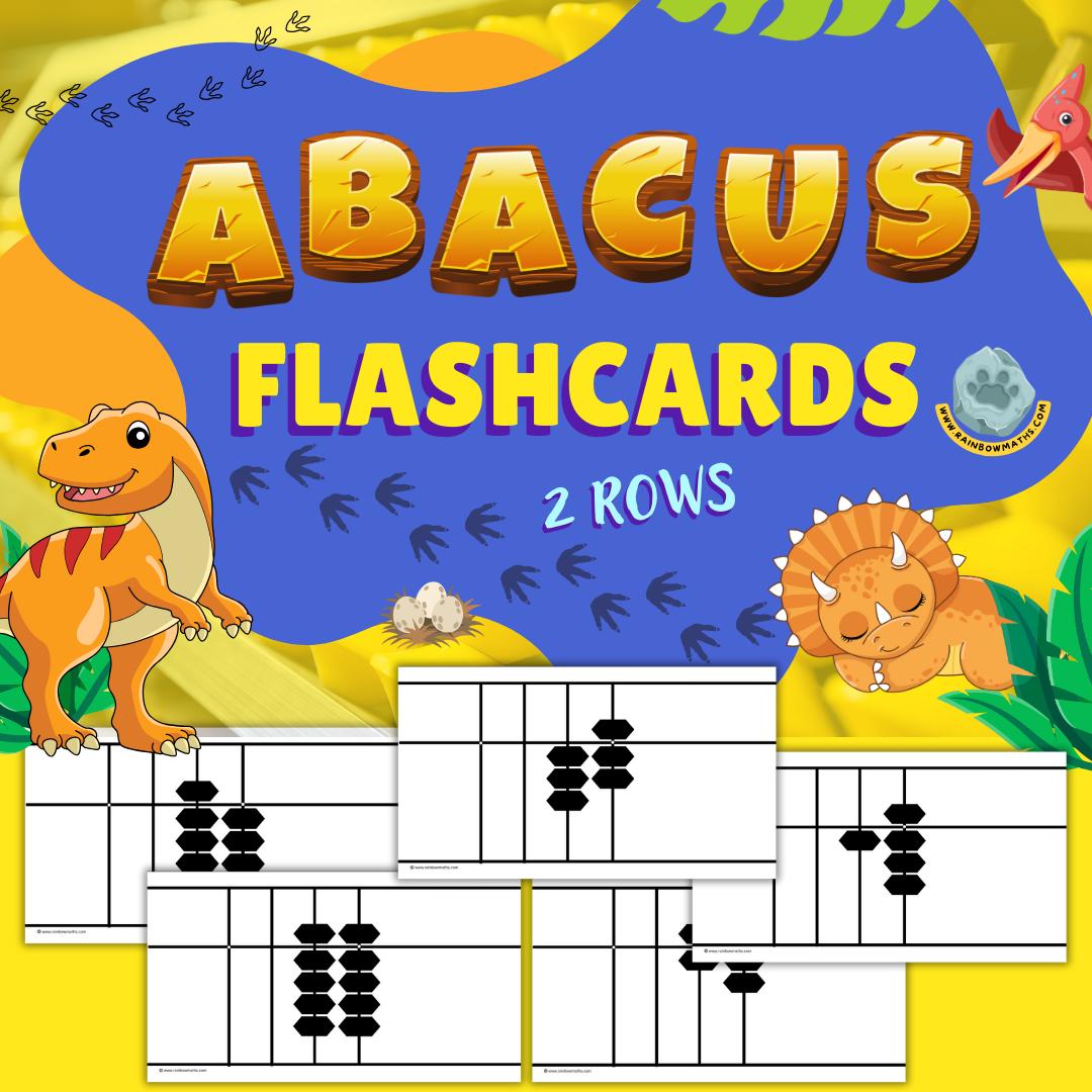 50 Soroban Abacus Flash Cards Big Font Landscape - Covers Units and ...