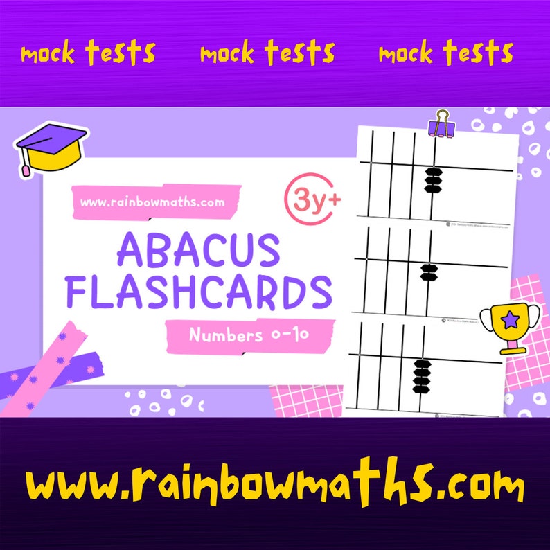 Abacus/soroban Flashcards 1-10 Toddlers Mental Maths - Etsy