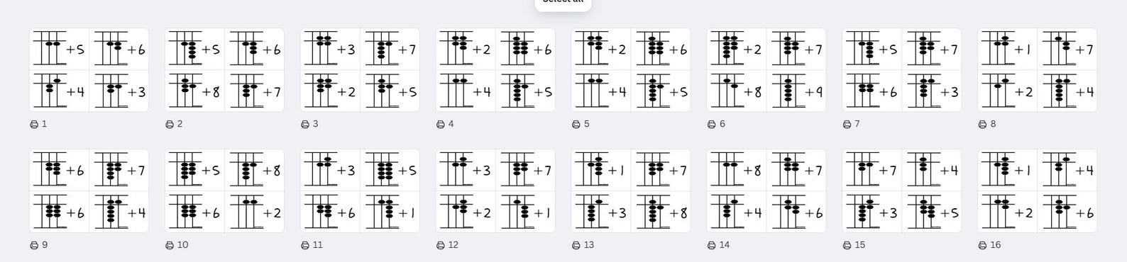 Flash Cards Addition 64 Big Font Learn Abacus Soroban Aritmetics No ...