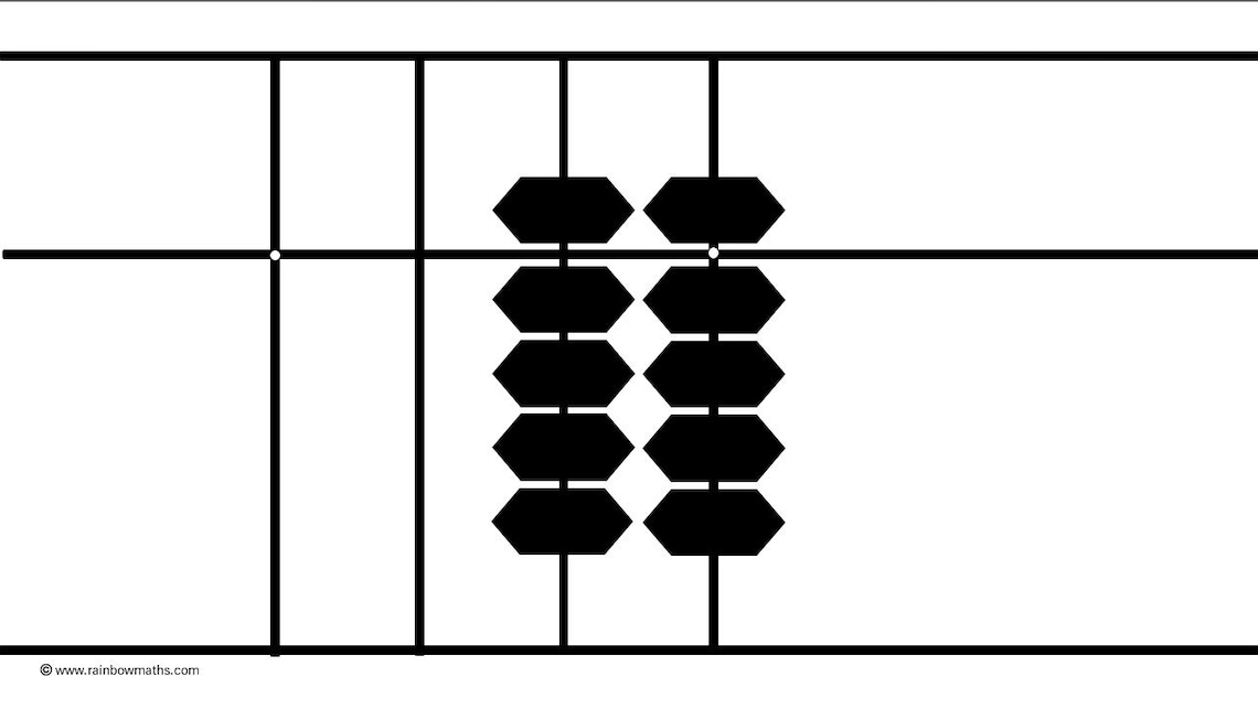50 Soroban Abacus Flash Cards Big Font Landscape - Covers Units and ...