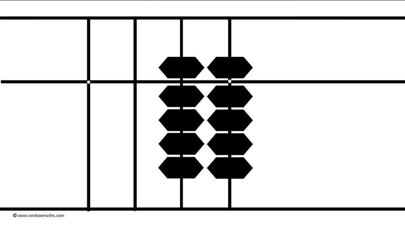 50 Soroban Abacus Flash Cards Big Font Landscape - Covers Units and ...