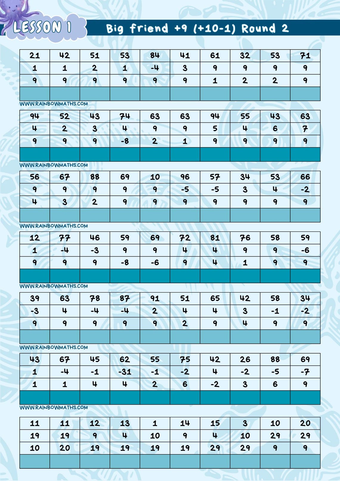 Abacus Soroban Big Friends Formulas Positive Friends (small Friends ...