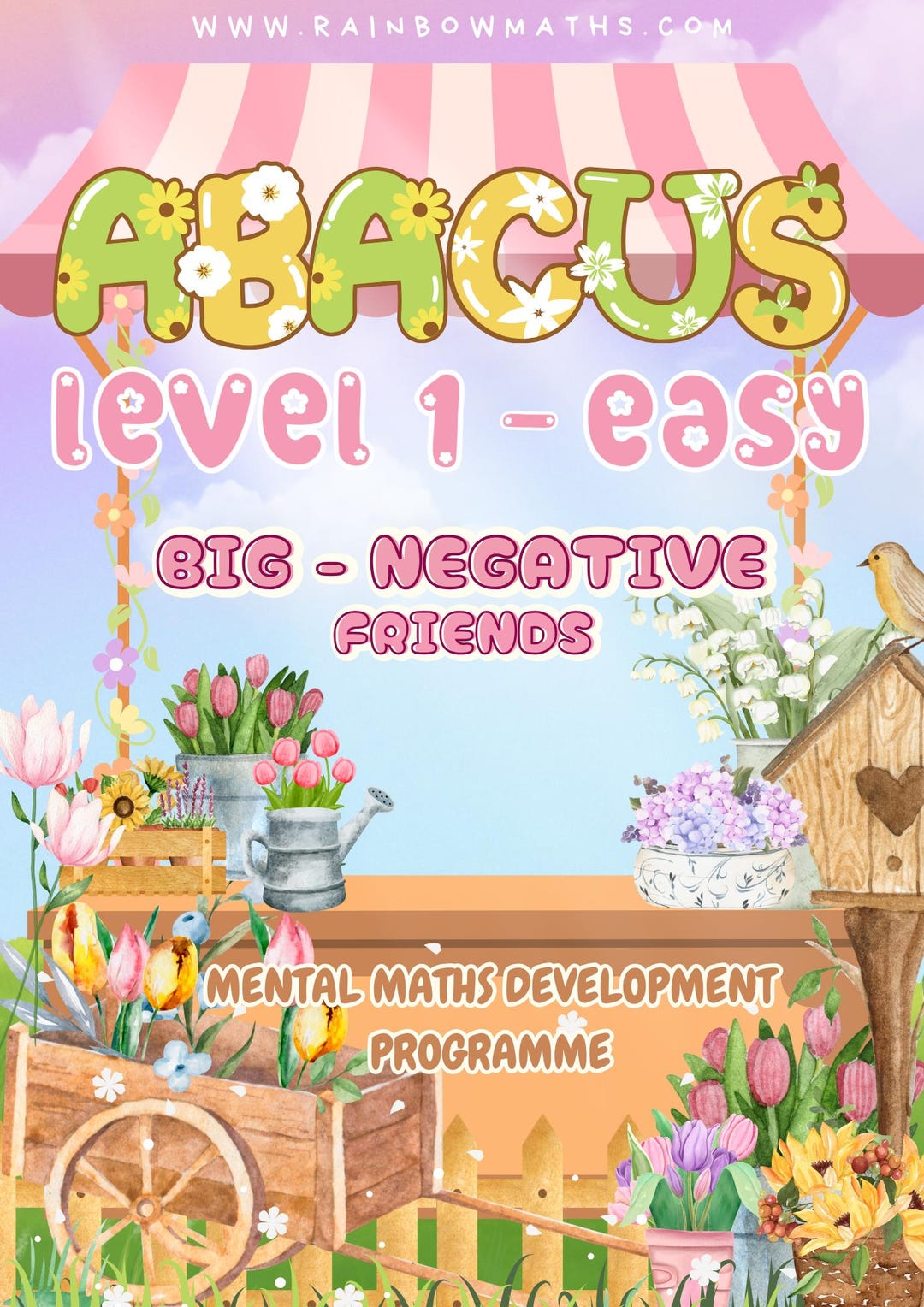 Abacus Soroban Arithmetic Worksheets Big Friends Negative (small/big ...
