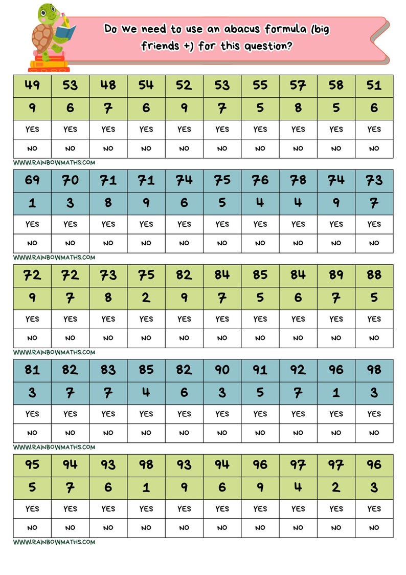 Abacus Sorobon Aritmetics Big&small Friends Practise to Recognise ...