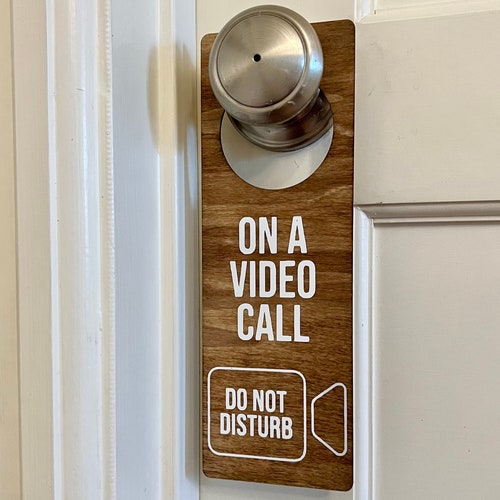Please Do Not Disturb Door Sign Conference Call Sign Video - Etsy