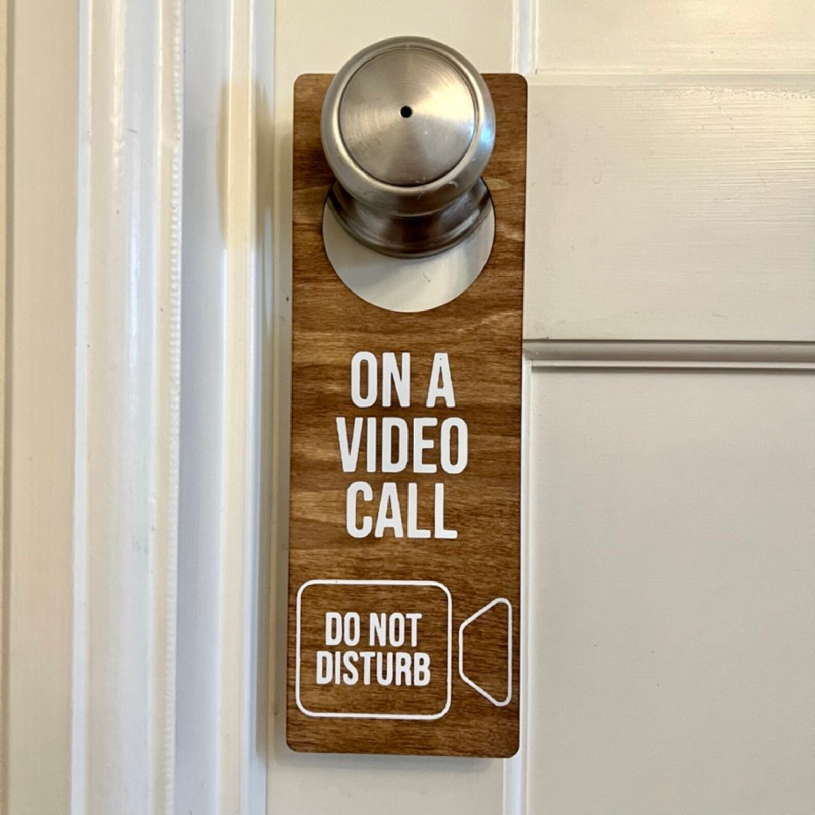 Zoom Meeting Door Sign Wooden Door Hanger Do Not Disturb Sign Video ...