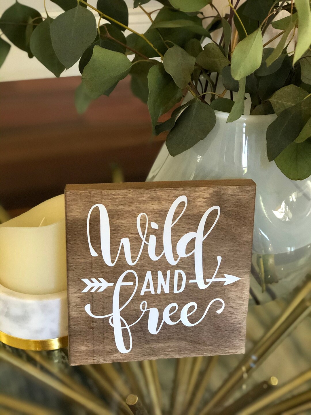 Wild and Free Sign, Farmhouse Sign, Rustic Sign, Wood Sign, Wall ...