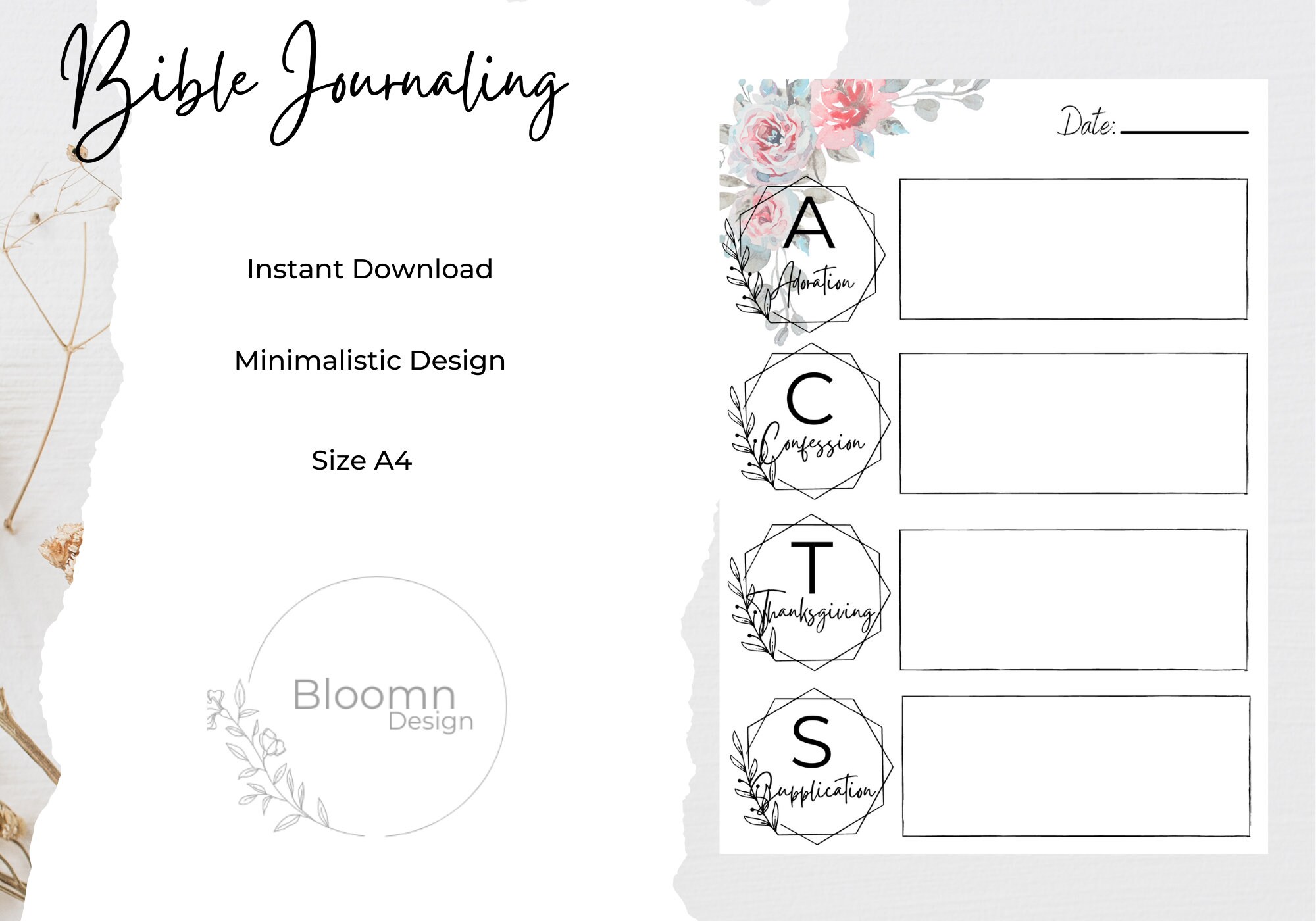 ACTS Bible Study Bible Journaling ACTS Bible Study - Etsy