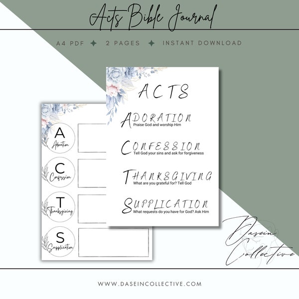 ACTS Bible Study Bible Journaling ACTS Bible Study Printable ACTS ...