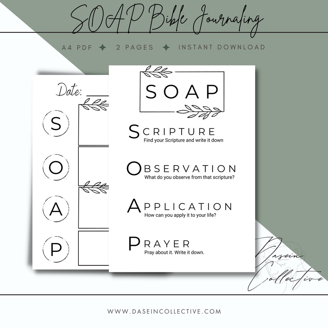 SOAP Bible Journaling Minimalistic Bible Study Printable SOAP Bible ...