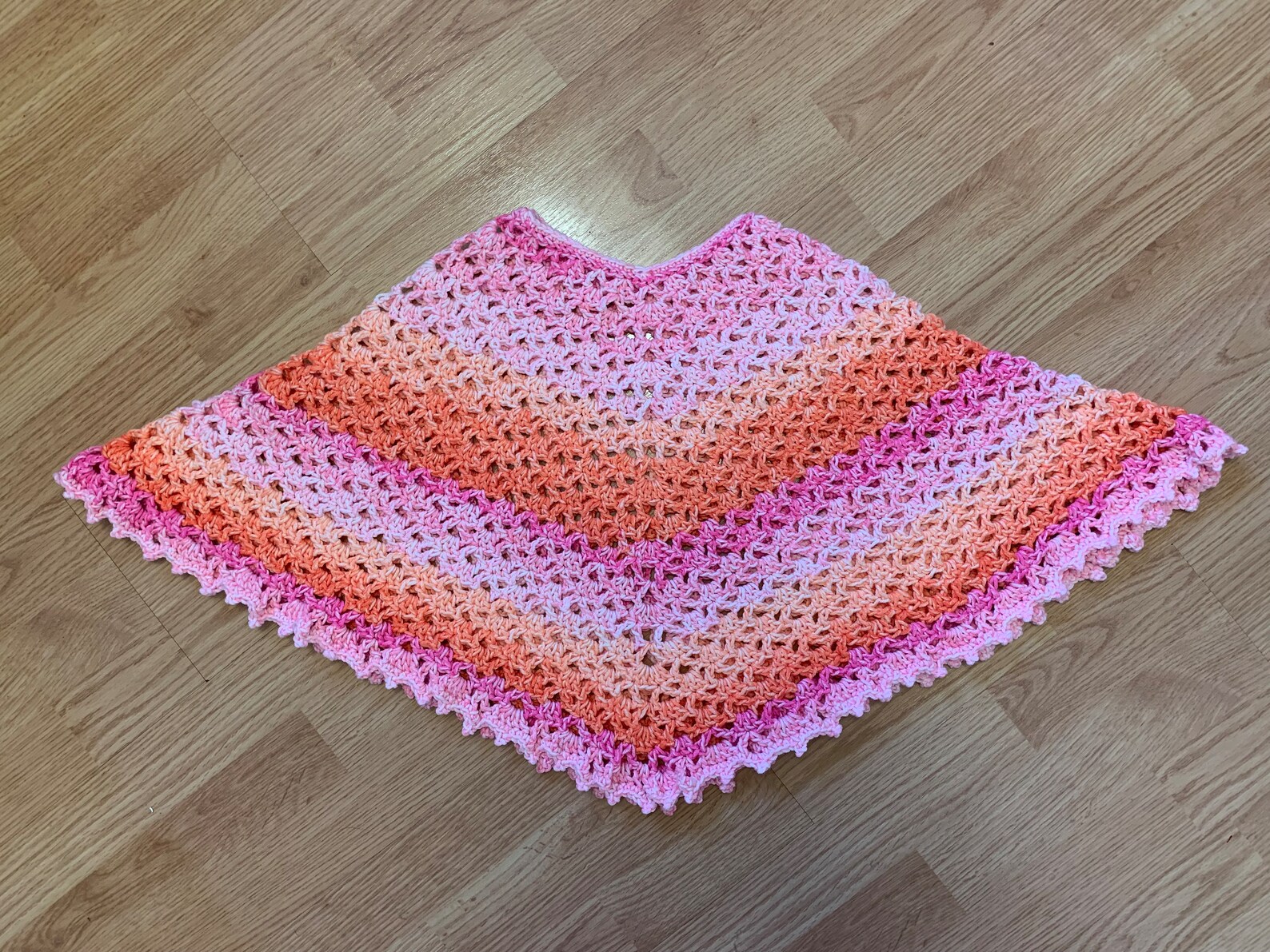 Crochet Girl's 4 Point Poncho - Etsy