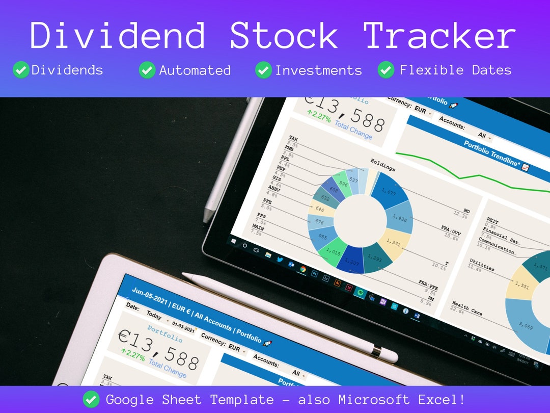 Investment Dividend Portfolio Tracker | Monthly Portfolio Dashboard ...
