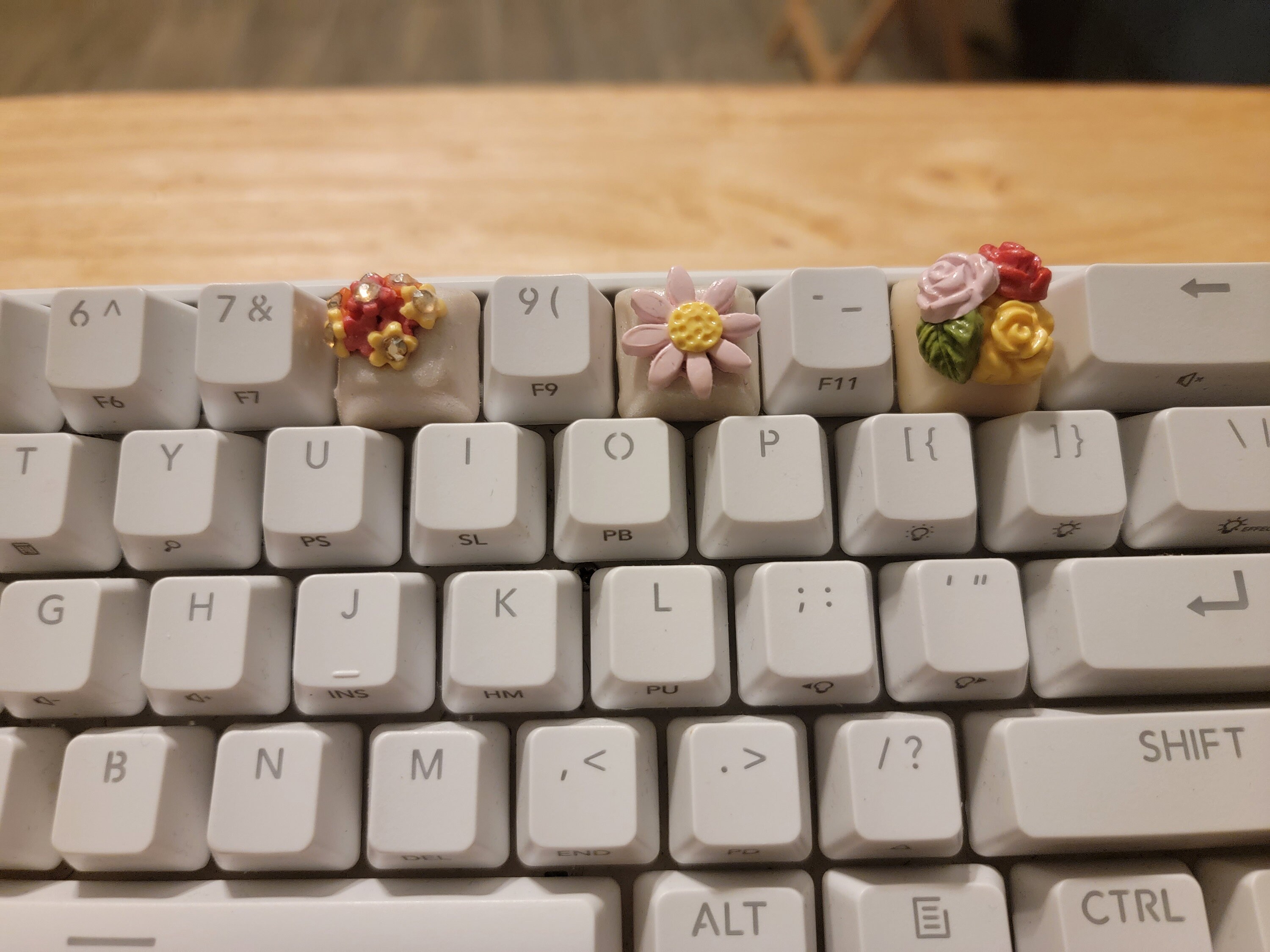 Flower_keycaps_mechanical Keyboard_polimerclay_handmade_3d - Etsy