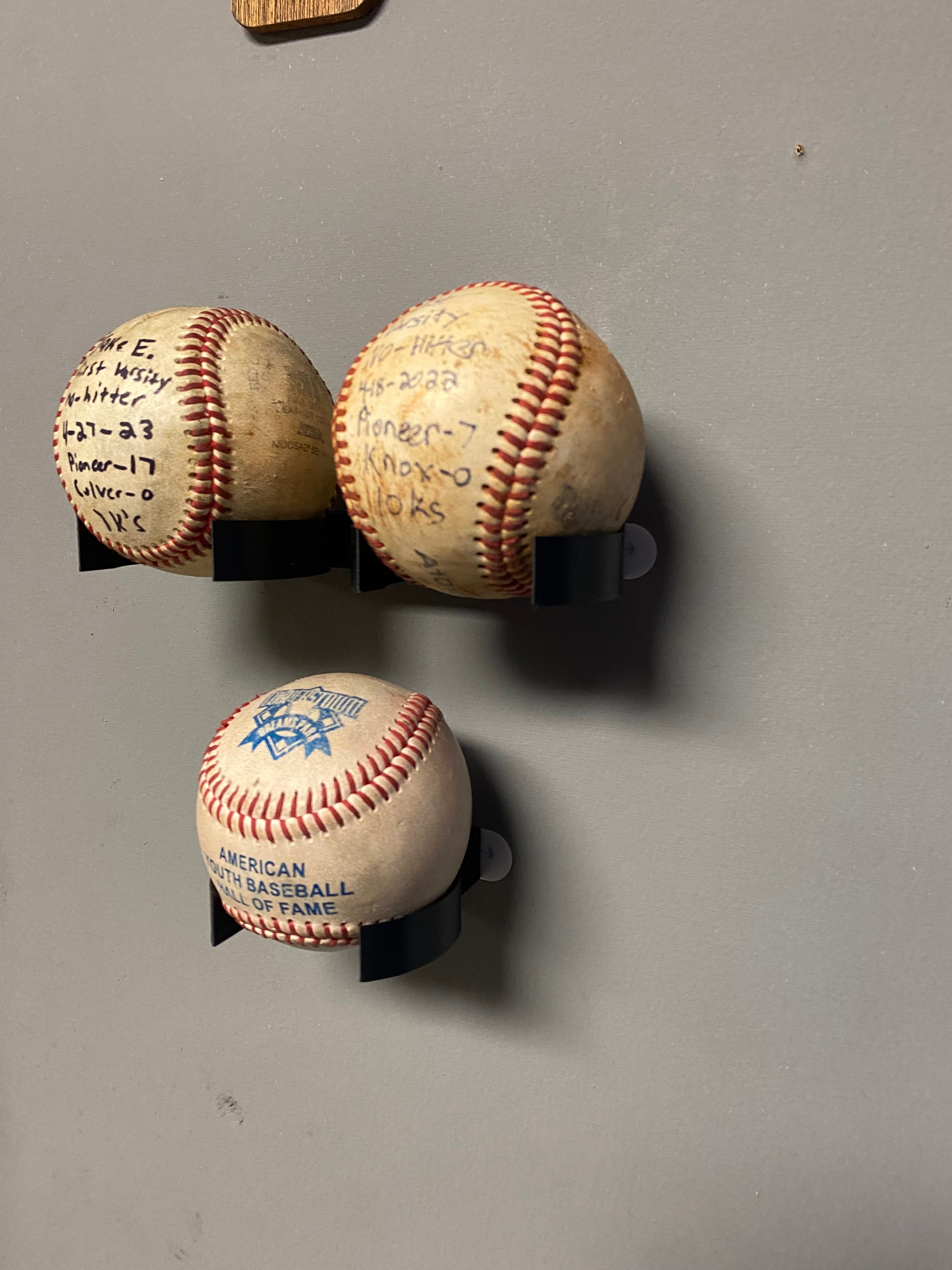 Baseball Wall Display 3 Singles - Etsy