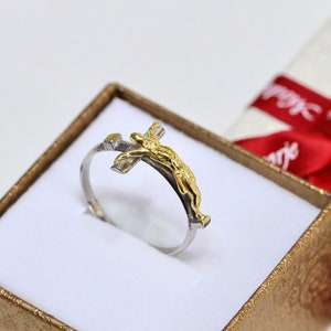 925 Silver Jesus INRI Ring | Non-tarnish Rhodium & Gold Plated ...