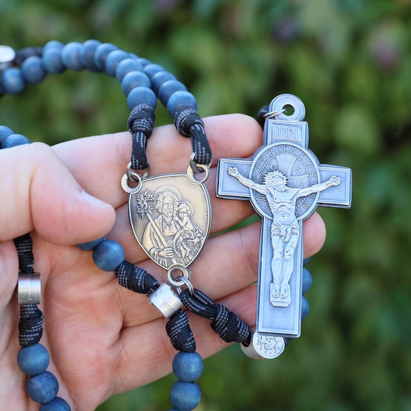 Blue Paracord Cross - Etsy UK