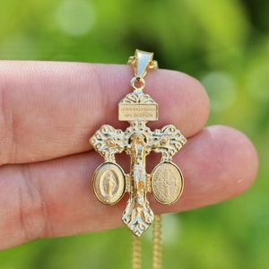 Sterling Silver Pardon Crucifix With 18K Gold Plating - Catholic Cross ...
