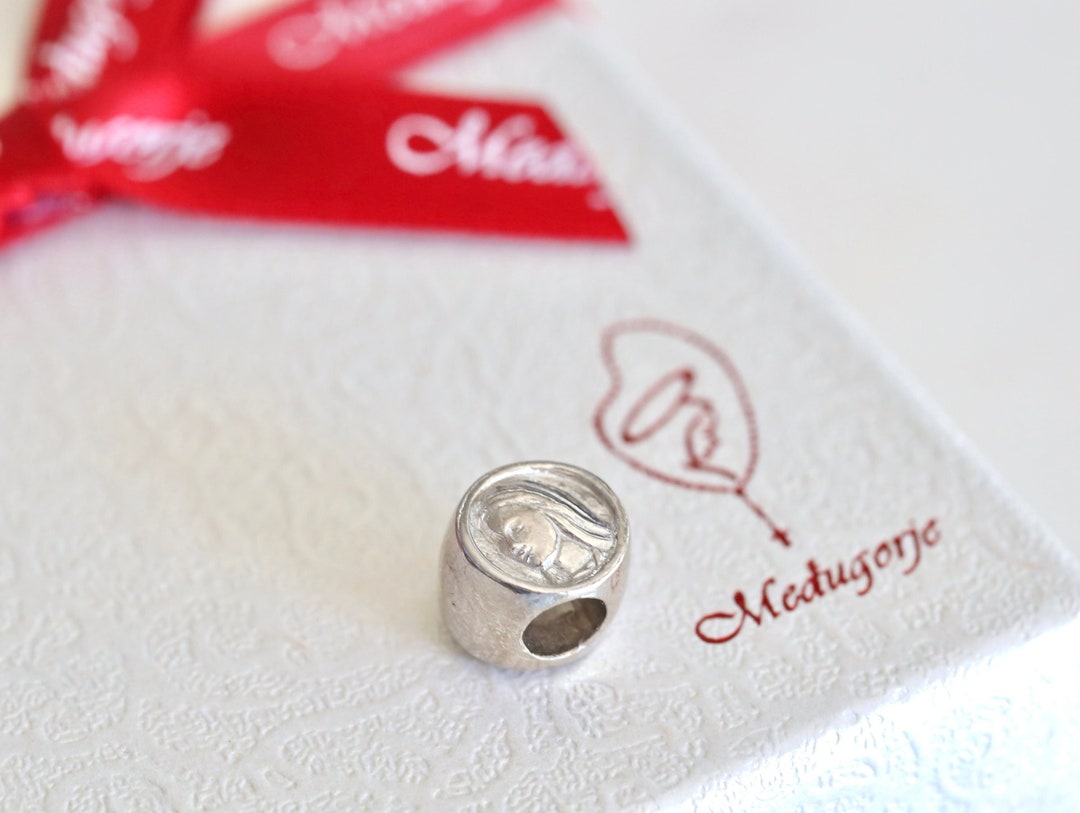 Sterling Silver Virgin Mary/jesus Pandora Compatible Charm - Etsy
