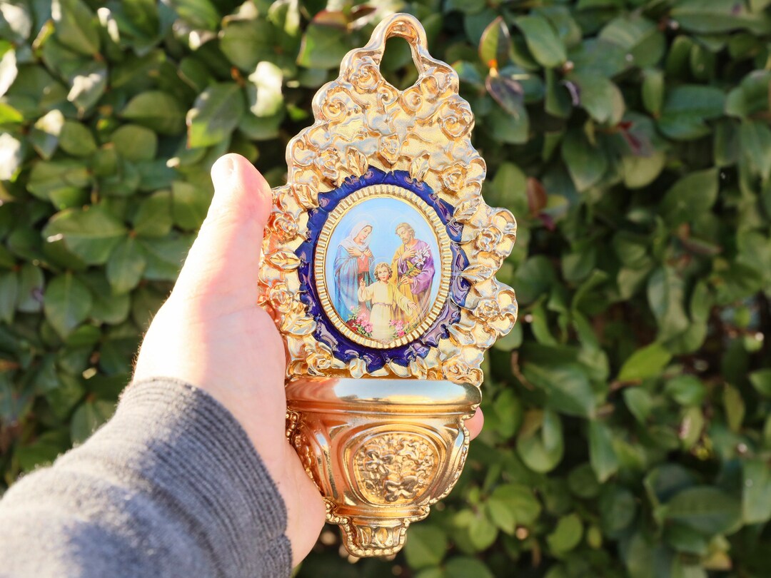 Holy Water Fountain, Gold Plated Water Fountain, Fountain for Blessed ...