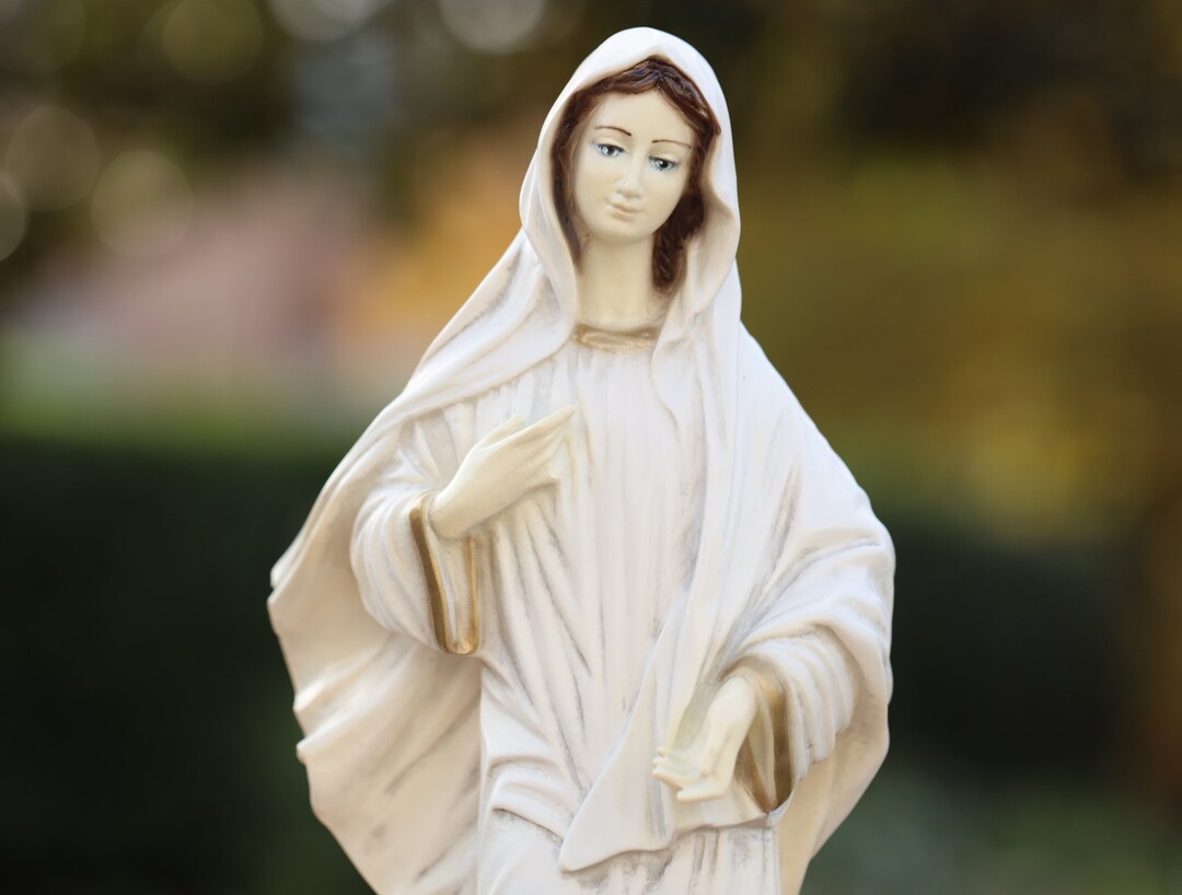 Our Lady Statue 60 Cm| | Virgin Mary Casted Marble Powder Statue L ...