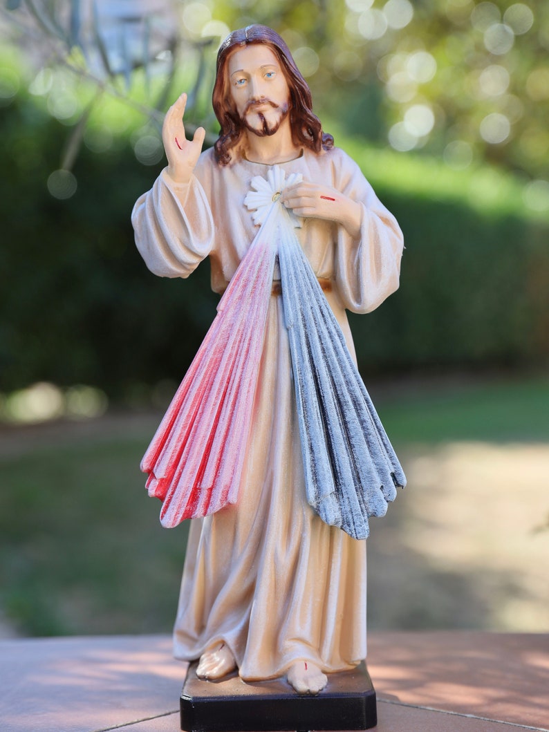 Jesus Christ Statue12 Inch Divine Mercy Statue 30 Cm Statue - Etsy