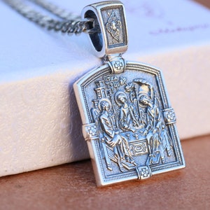 Holy Trinity Medal, Byzantine Medal, Sterling Silver 925, Biblical Holy ...