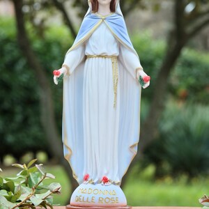 Our Lady of Roses Statue: 40cm Marble Powder Virgin Mary - Etsy