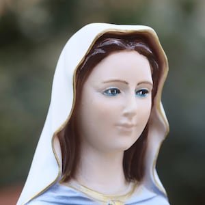 Our Lady of Roses Statue: 40cm Marble Powder Virgin Mary - Etsy
