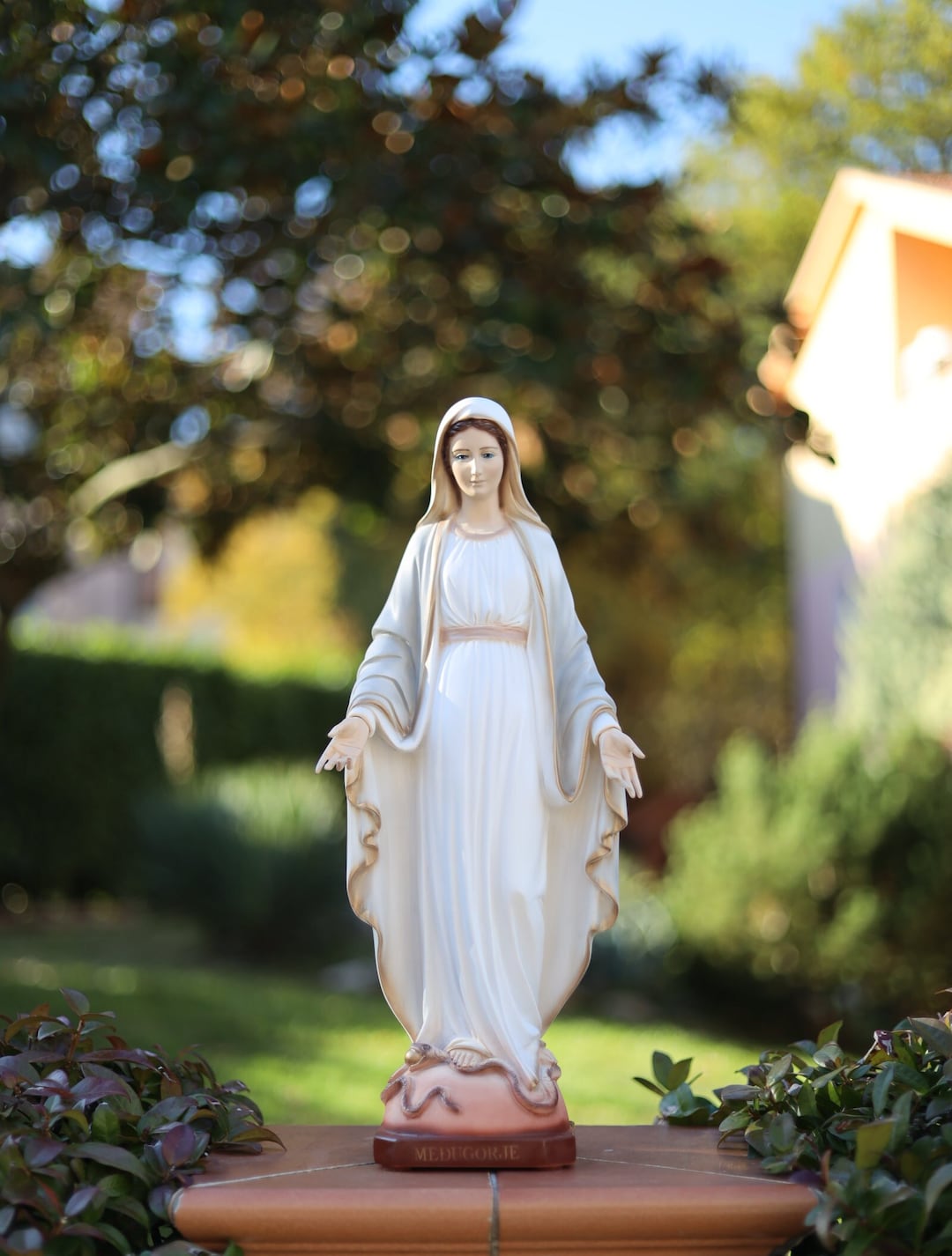 20 Inch/ 50 Cm Our Lady of Grace Casted Marble Powder Statue, Our Lady ...