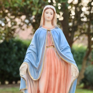 Our Lady of Grace 20 Inch Statue, Virgin Mary Outdoor Statue, Casted ...