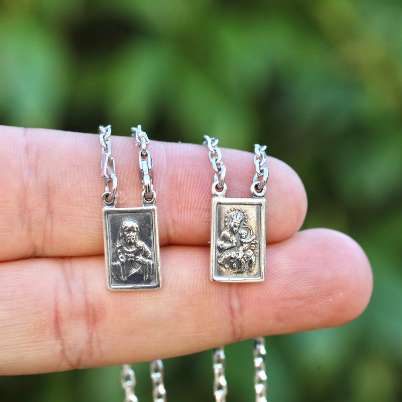 Silver Scapular for Man - Etsy UK